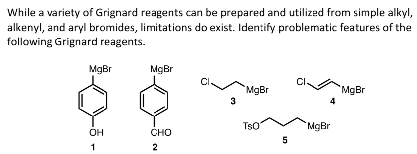 Solved While a variety of Grignard reagents can be prepared | Chegg.com