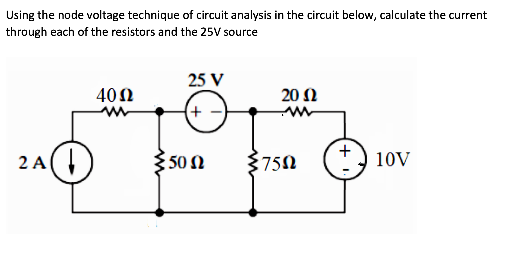 Solved Using the node voltage technique of circuit analysis | Chegg.com