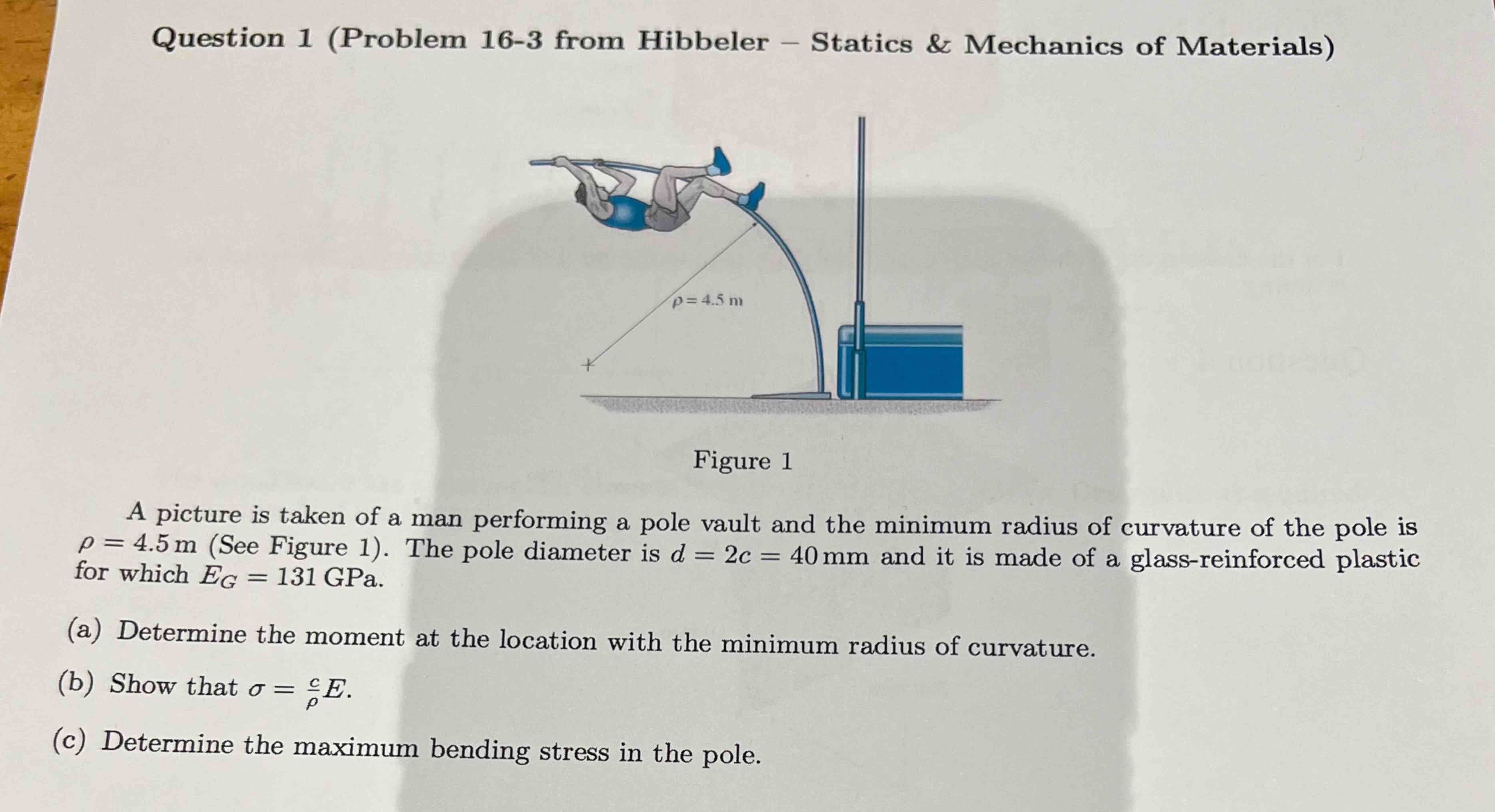 Solved Question 1 (Problem 16-3 ﻿from Hibbeler - ﻿Statics & | Chegg.com