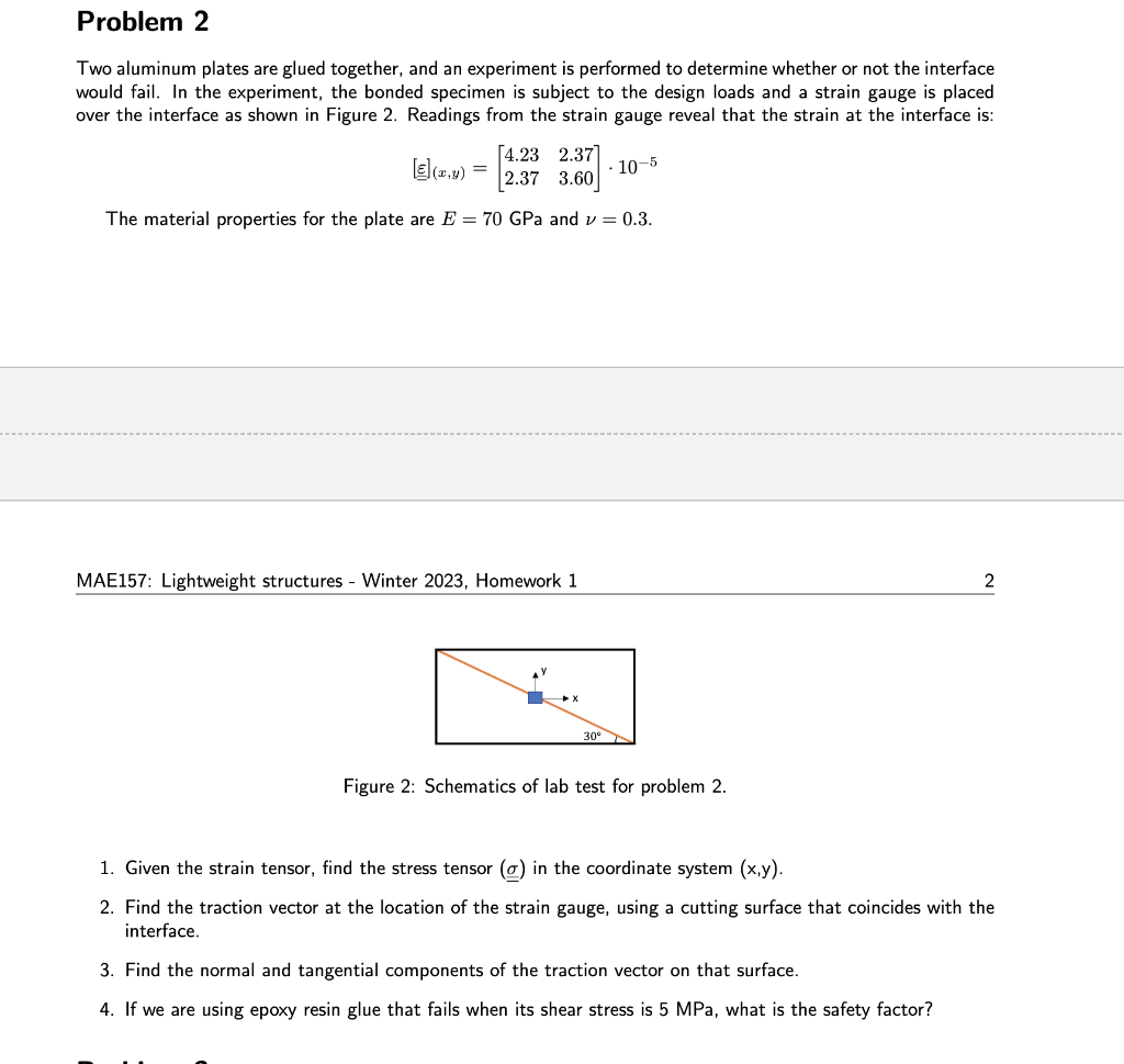 [Solved]: Two aluminum plates are glued together, and an e