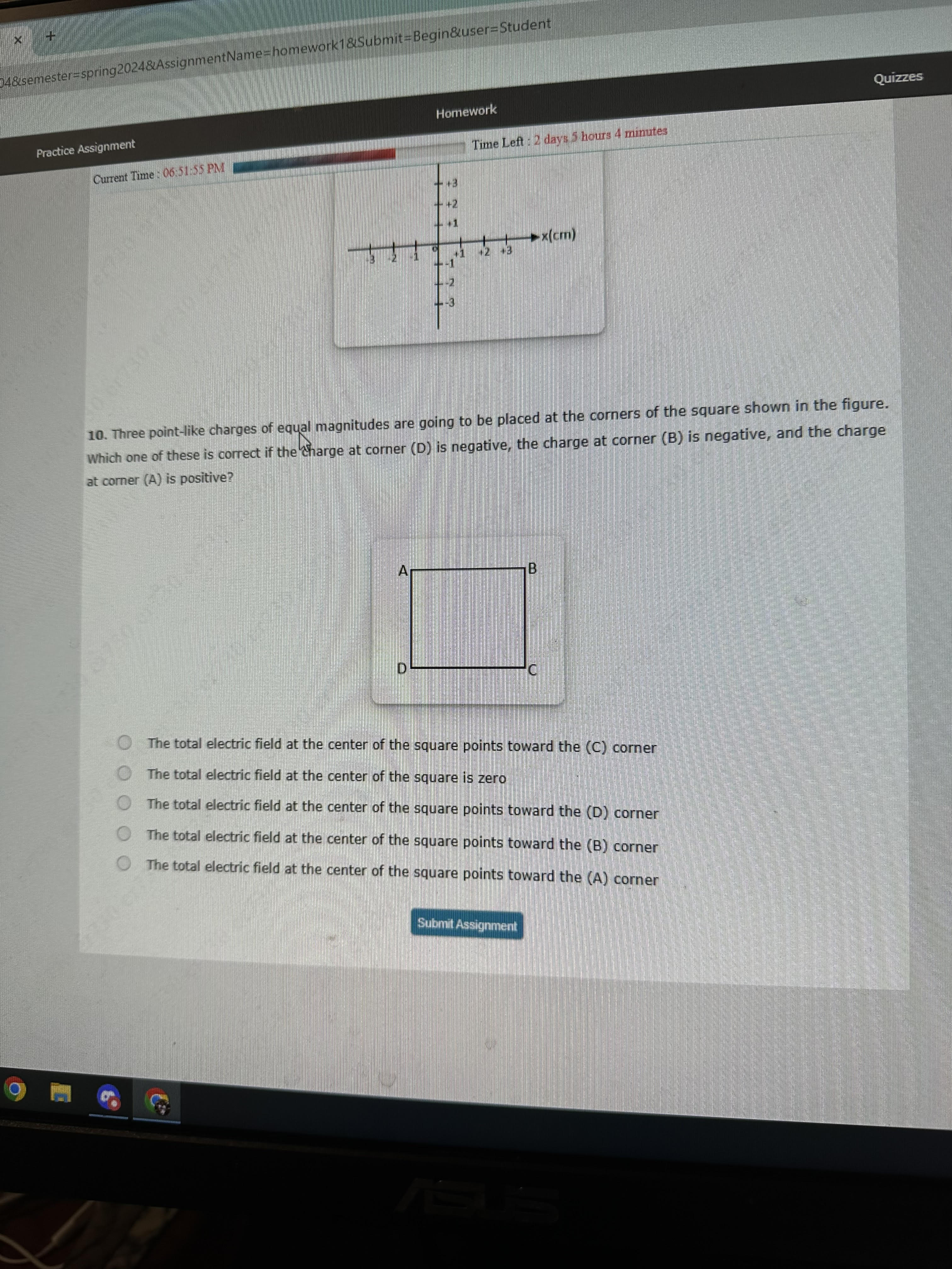 Solved Three point like charges of equal magnitudes are | Chegg.com