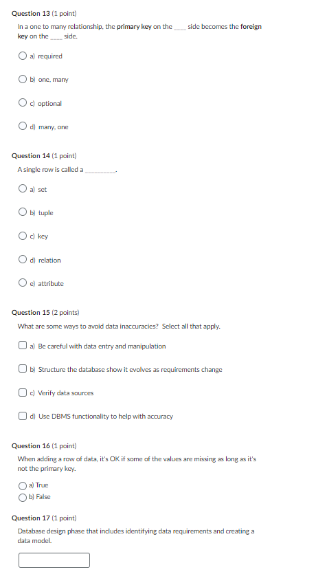 Solved Question 7 (1 point) When corverting a single entity | Chegg.com