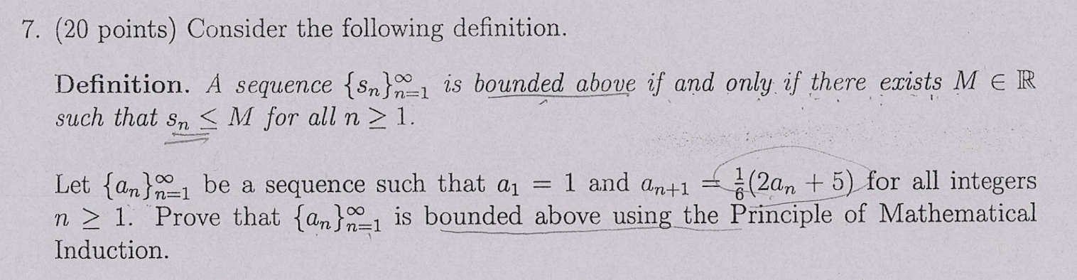 Solved 7. (20 points) Consider the following definition. | Chegg.com