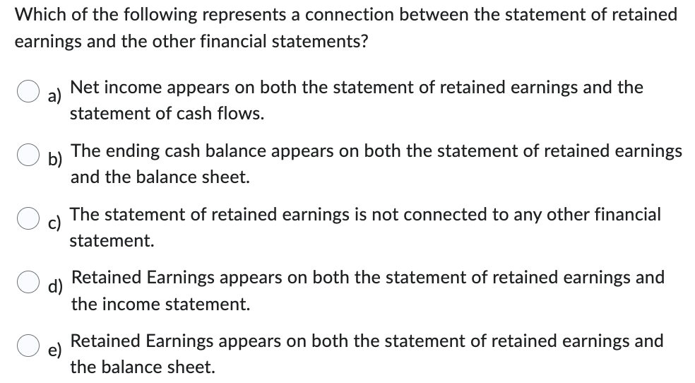 Solved Which of the following represents a connection | Chegg.com