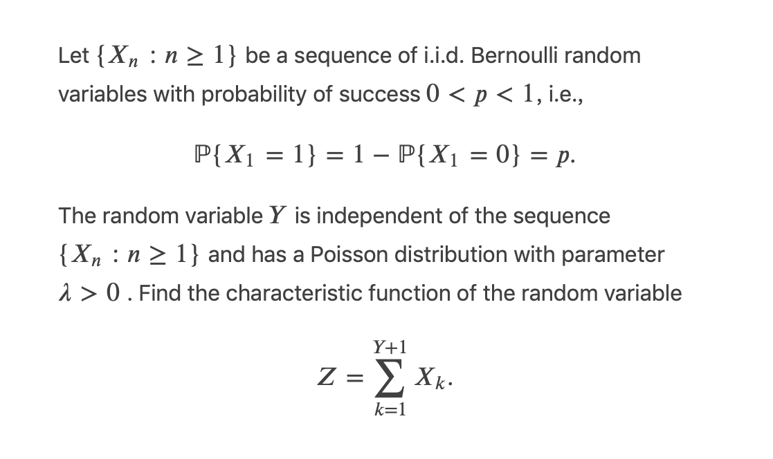 Solved Let {Xn: n 1} be a sequence of i.i.d. Bernoulli | Chegg.com