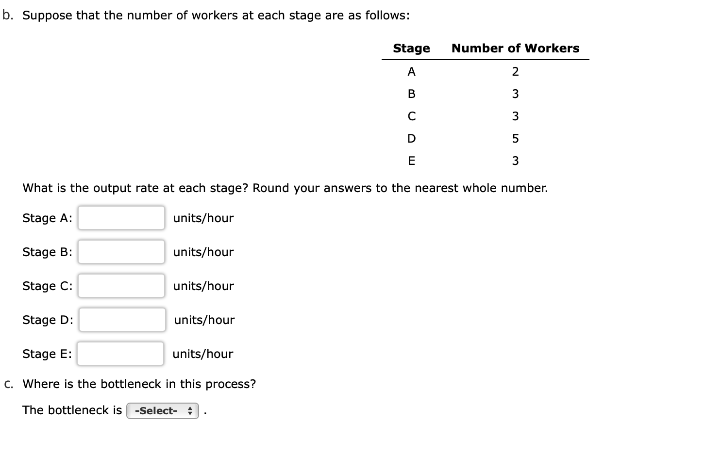 Solved The production process shown below consists of five | Chegg.com