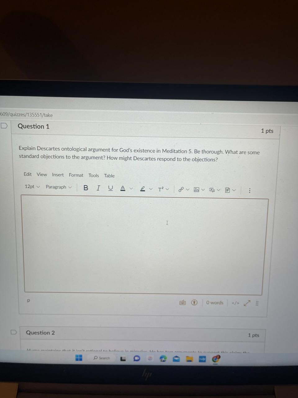 Solved Explain Descartes ontological argument for God's | Chegg.com
