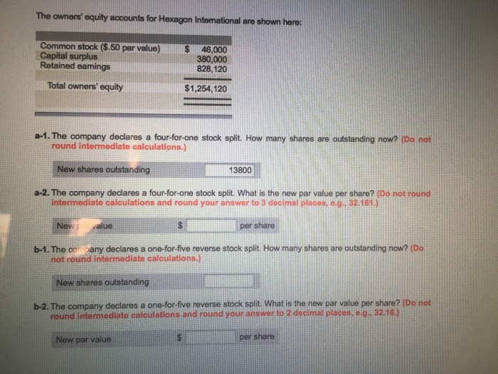 Solved The owners' equity accounts for Hexagon Intornational | Chegg.com