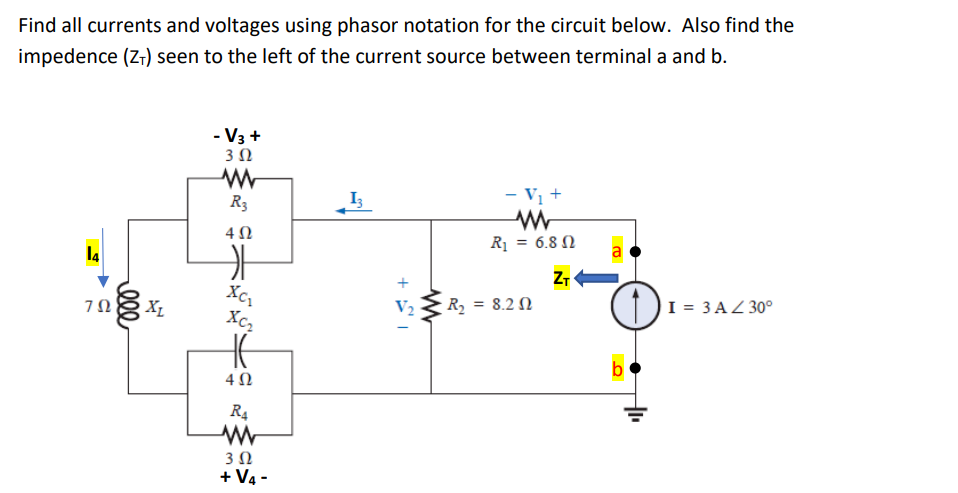 Solved Make sure to clearly label all currents and voltages. | Chegg.com