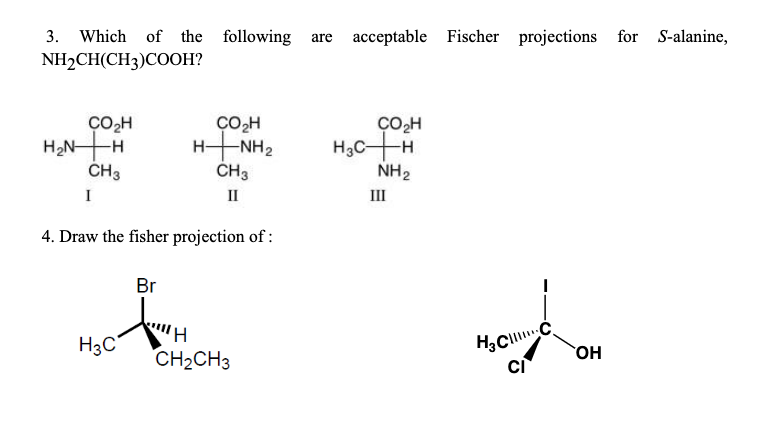 Solved following are acceptable Fischer projections for | Chegg.com