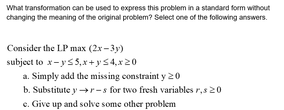 Solved What transformation can be used to express this | Chegg.com