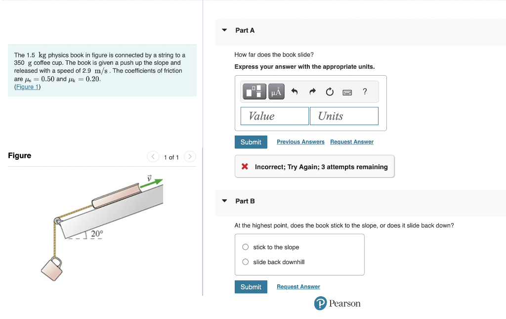 The 1.5 kg physics book in figure is connected by a | Chegg.com
