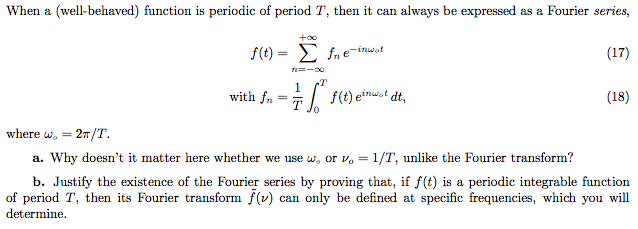 Solved When a (well-behaved) function is periodic of period | Chegg.com