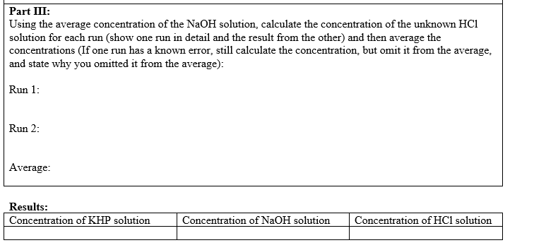 Solved Part I: Mass of KHP plus boat Mass of "empty" boat | Chegg.com