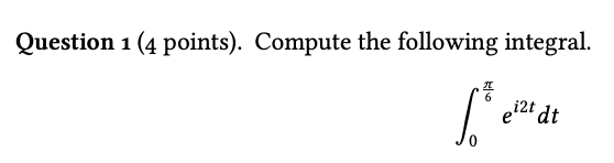 Solved Question 1 (4 points). Compute the following | Chegg.com