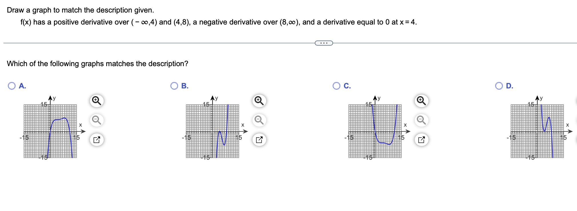 Solved Draw a graph to match the description given. f(x) has | Chegg.com