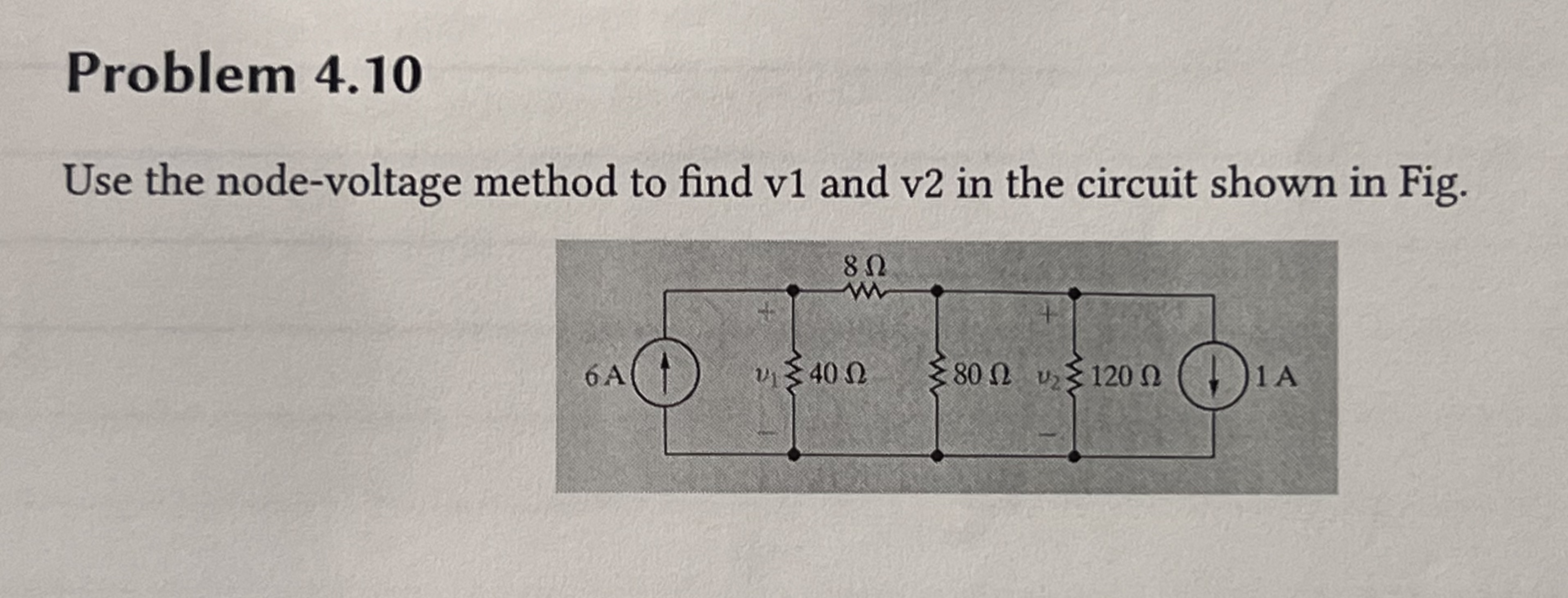 Solved Use the node-voltage method to find v1 and v2 in the | Chegg.com