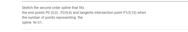 Solved Sketch the second order spline that fits the end | Chegg.com