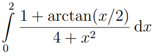 Solved ∫024+x21+arctan(x/2) dx | Chegg.com