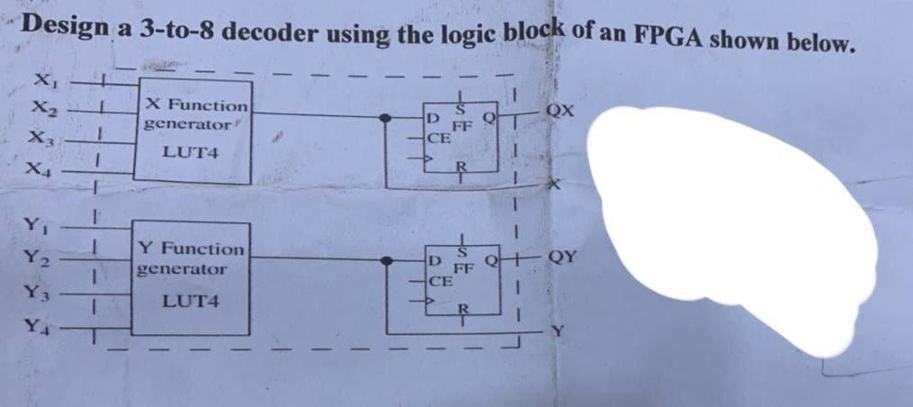 Solved Design a 3-to-8 decoder using the logic block of an | Chegg.com