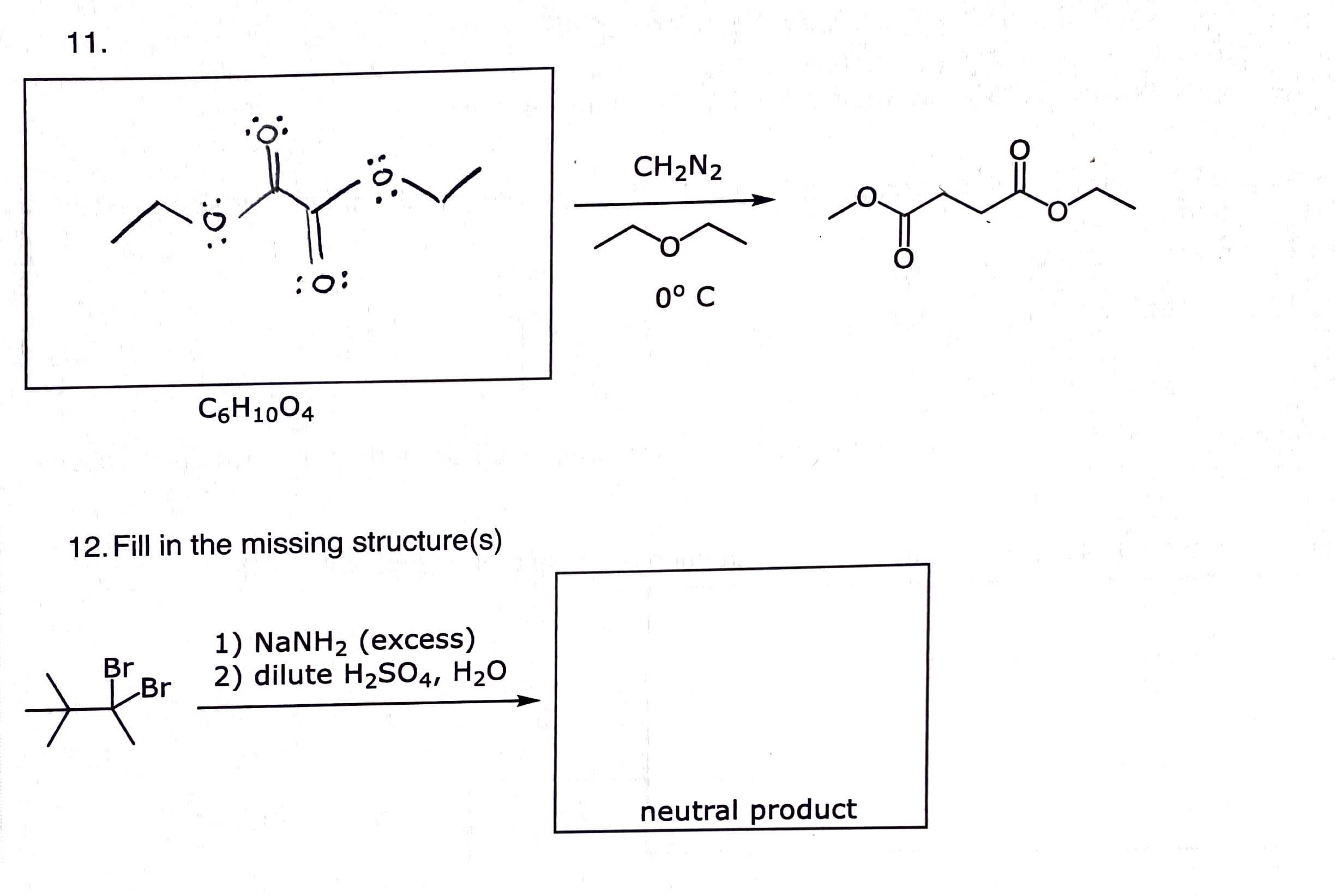Solved Fill in the missing structure(s) | Chegg.com