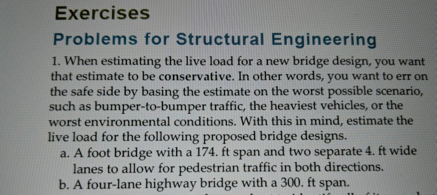 Exercises Problems for Structural Engineering 1. When | Chegg.com