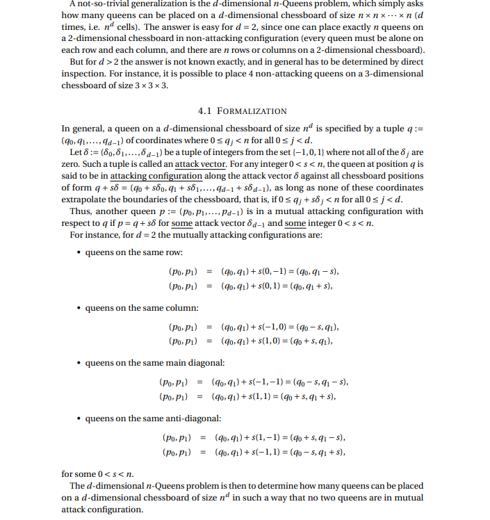 Solved The D Dimensional N Queens Problem The Well Known 