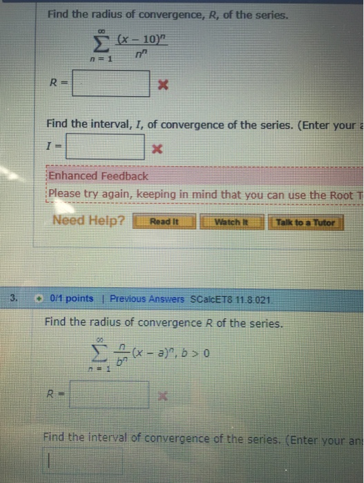 Solved Find the radius of convergence, R, of the series. | Chegg.com