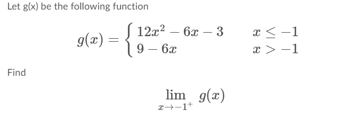 Solved Let g(x) be the following function g(x) = | 12x2 – 6x | Chegg.com