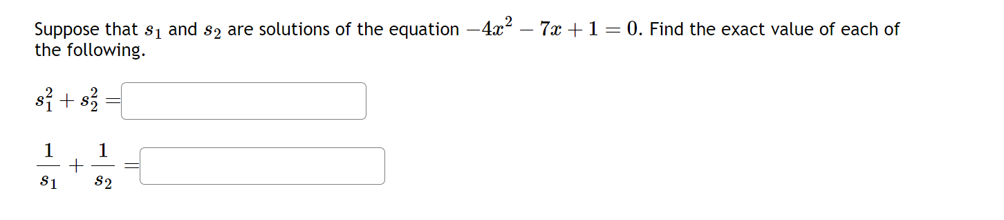 Solved Suppose that s1 and s2 are solutions of the equation | Chegg.com