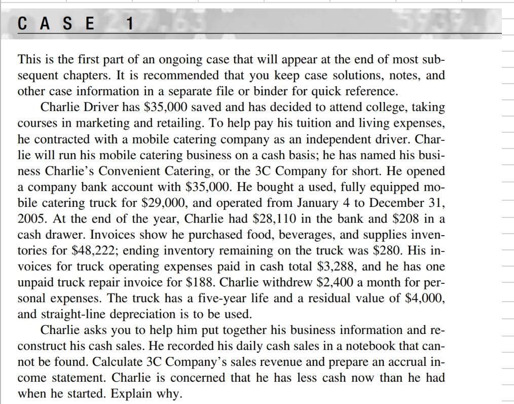 Solved This Is The First Part Of An Ongoing Case That Will Chegg