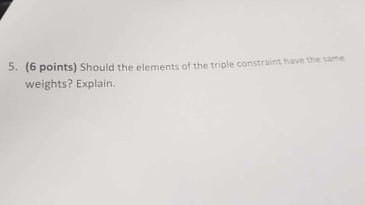 Solved 5. (6 points) Should the elements of the triple | Chegg.com