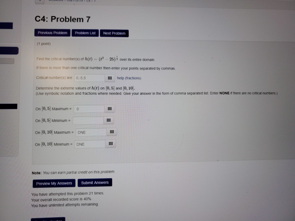 Solved WCUWUR IS19 1 14 C4: Problem 7 Previous Problem | Chegg.com