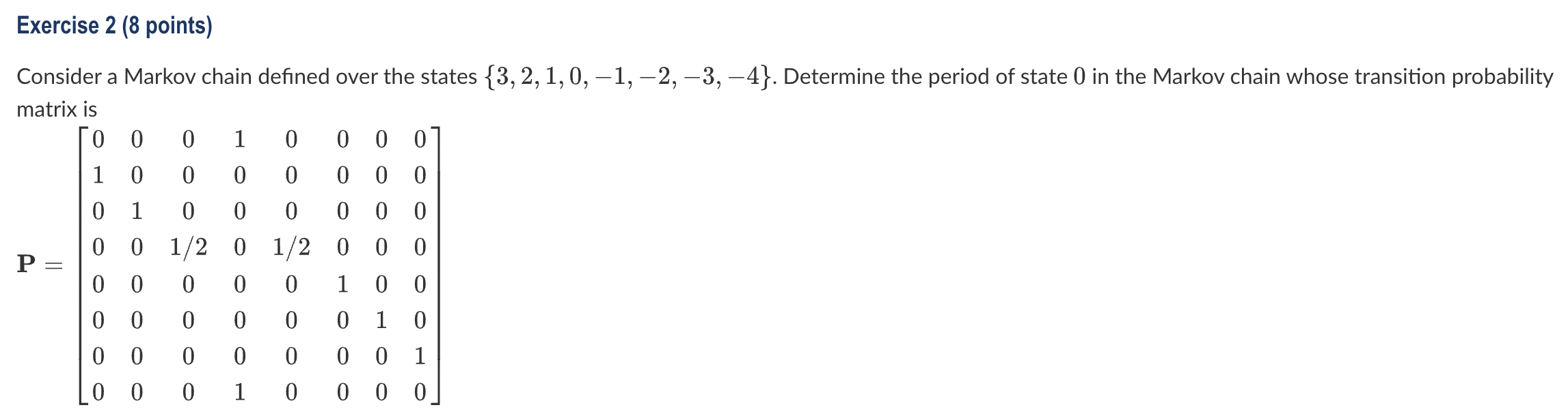 Solved Consider a Markov chain defined over the states | Chegg.com