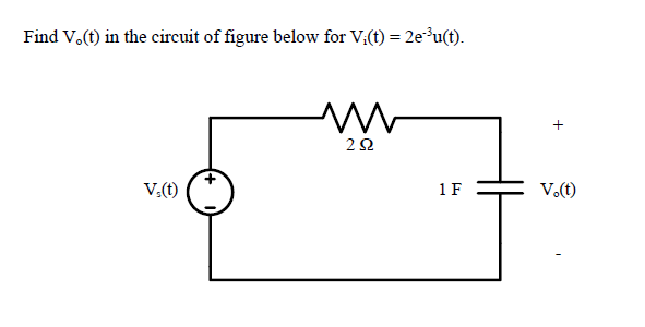 Solved Find Vo(t) in the circuit of figure below for | Chegg.com