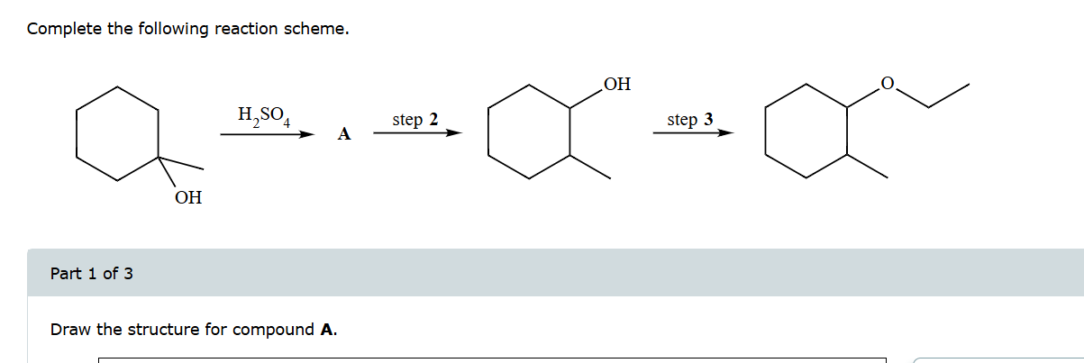 Solved Complete the following reaction scheme.Part 1 ﻿of | Chegg.com