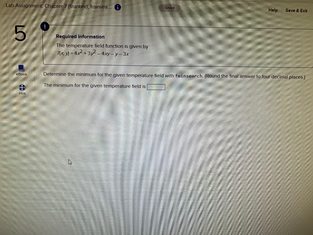 Solved Lab Assignment: Chapter 7 (fminbnd, fminse...i Saved | Chegg.com