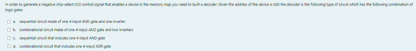 Solved In order to generate a negative chip-select (CS) | Chegg.com