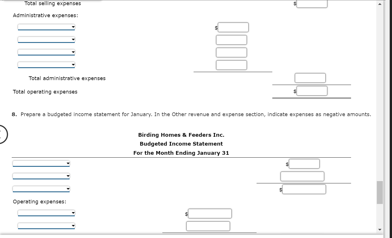 Solved Operating expenses: Total operating expenses | Chegg.com