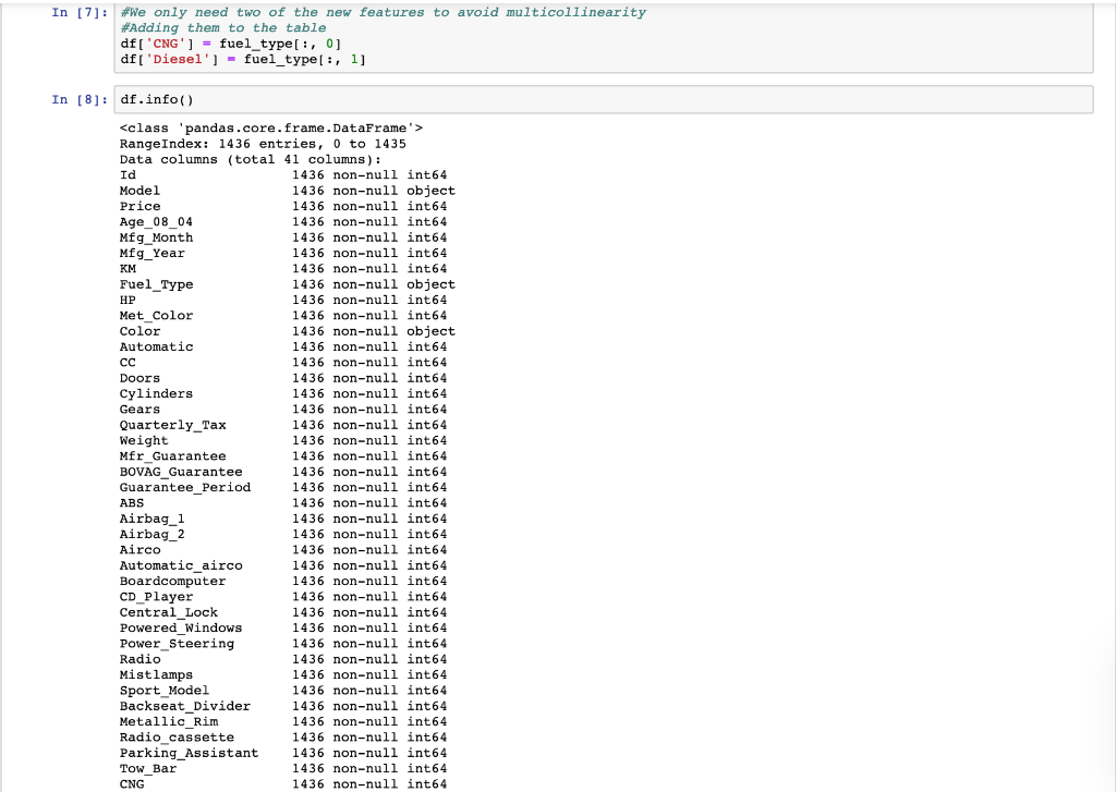 [Coding Language is Python // The Original Dataset is | Chegg.com