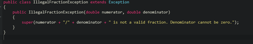 Solved Use custom exception to deal with the problem with a | Chegg.com