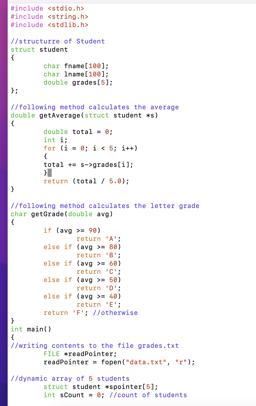 Solved #include #include #include // structurre of | Chegg.com