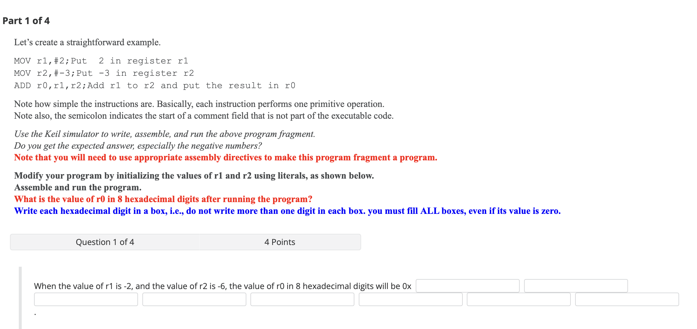 Solved art 1 of 4 Let's create a straightforward example. | Chegg.com