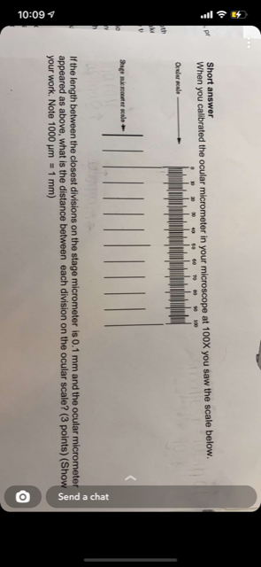 Solved Short answer When you calibrated the ocular | Chegg.com