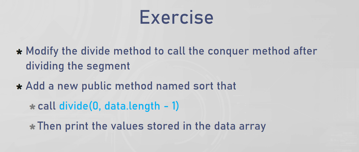 Solved Exercise Create A Class Named Mergesort Add A 0149