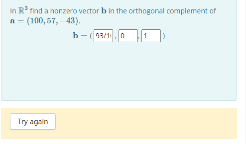 Solved In R3 find a nonzero vector b in the orthogonal | Chegg.com
