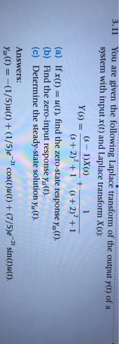 Solved You are given the following I system with input x(t) | Chegg.com