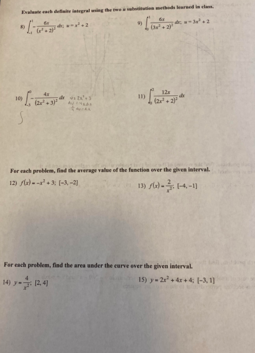 Solved Evaluate each definite integral using the two w | Chegg.com
