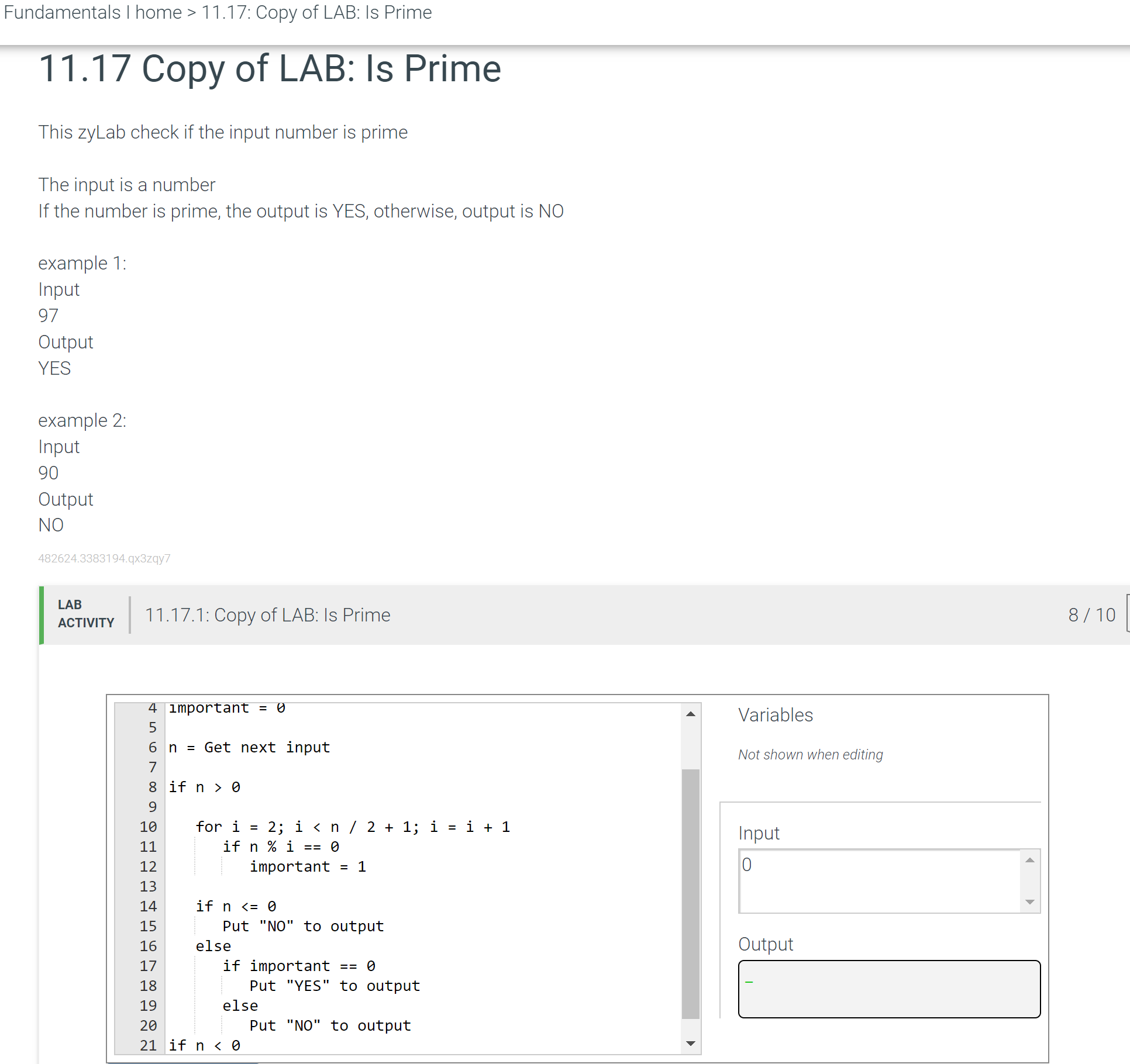 Solved In Coral Coding Only I Currently Have An 8 10 On My