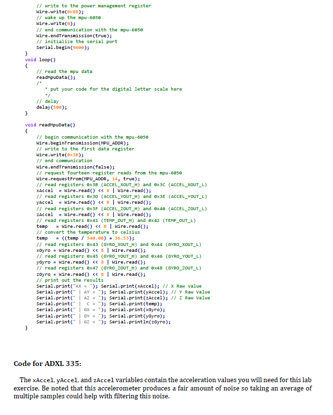 Lab #5-Prelab/Home Portion Accelerometer is a MEMS | Chegg.com